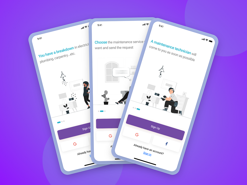 Home Service - Onboarding by Mohamed Adel Elzohiry on Dribbble