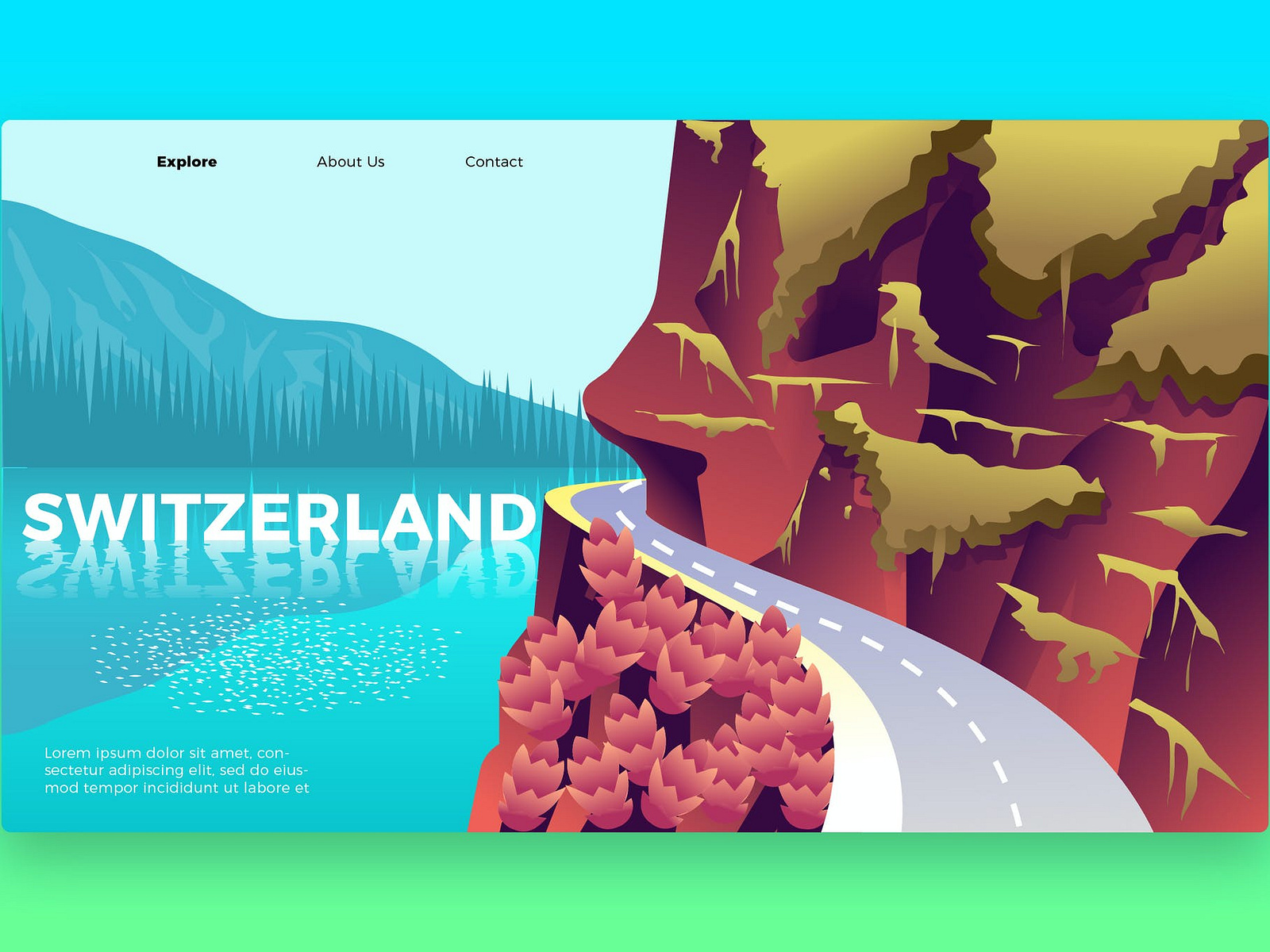 Switzerland- Banner & Landing Page by InfoGraphix on Dribbble
