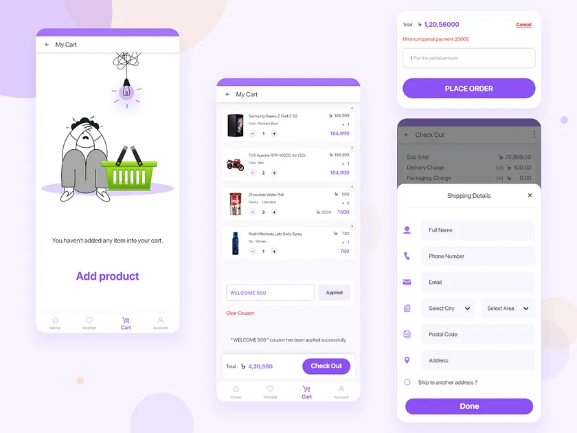 Cart Screen designs, themes, templates and downloadable graphic ...