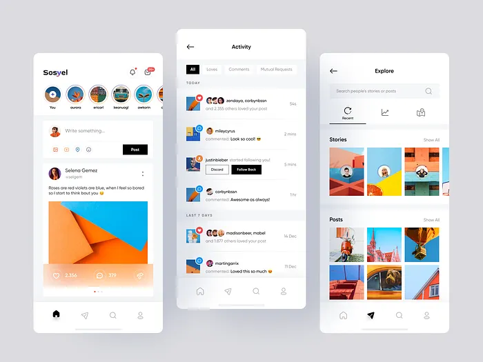 Social Media UI designs, themes, templates and downloadable graphic ...