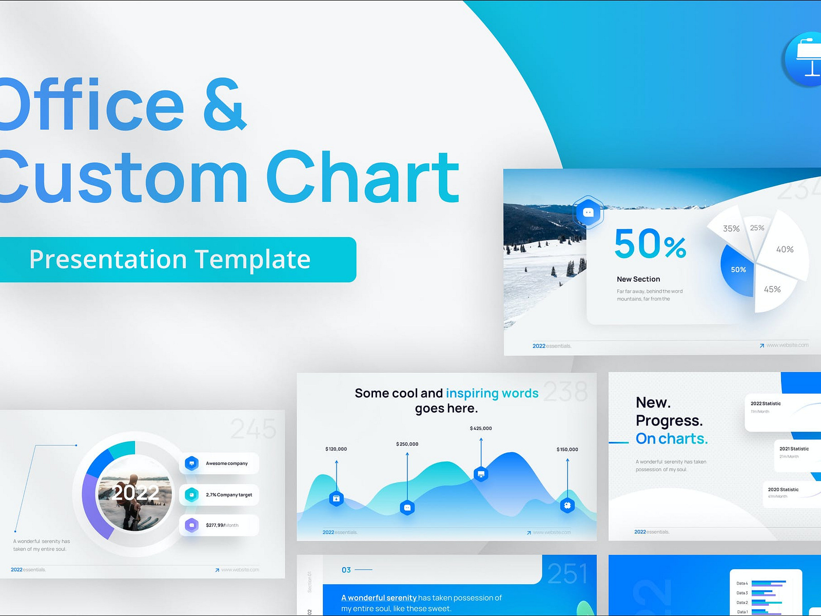 Office & Custom Chart Infographic Keynote Template by Deck Genius on ...