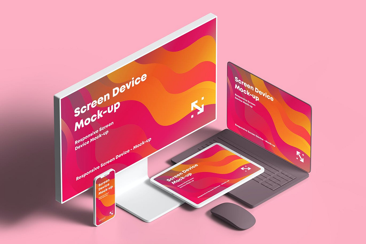 Free - Responsive Screen Device Mockup by UI Foundry on Dribbble