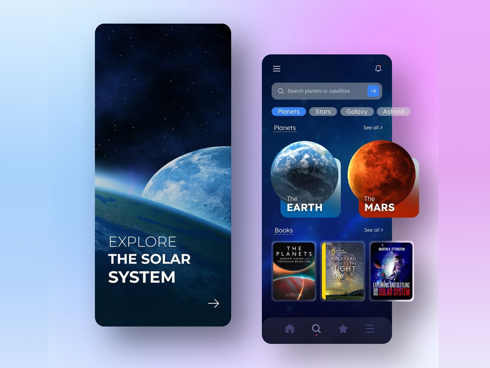 Solar System App UI Design by Shawon Graphics on Dribbble