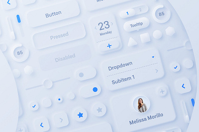 Neumorphic UI Kit designs, themes, templates and downloadable graphic ...