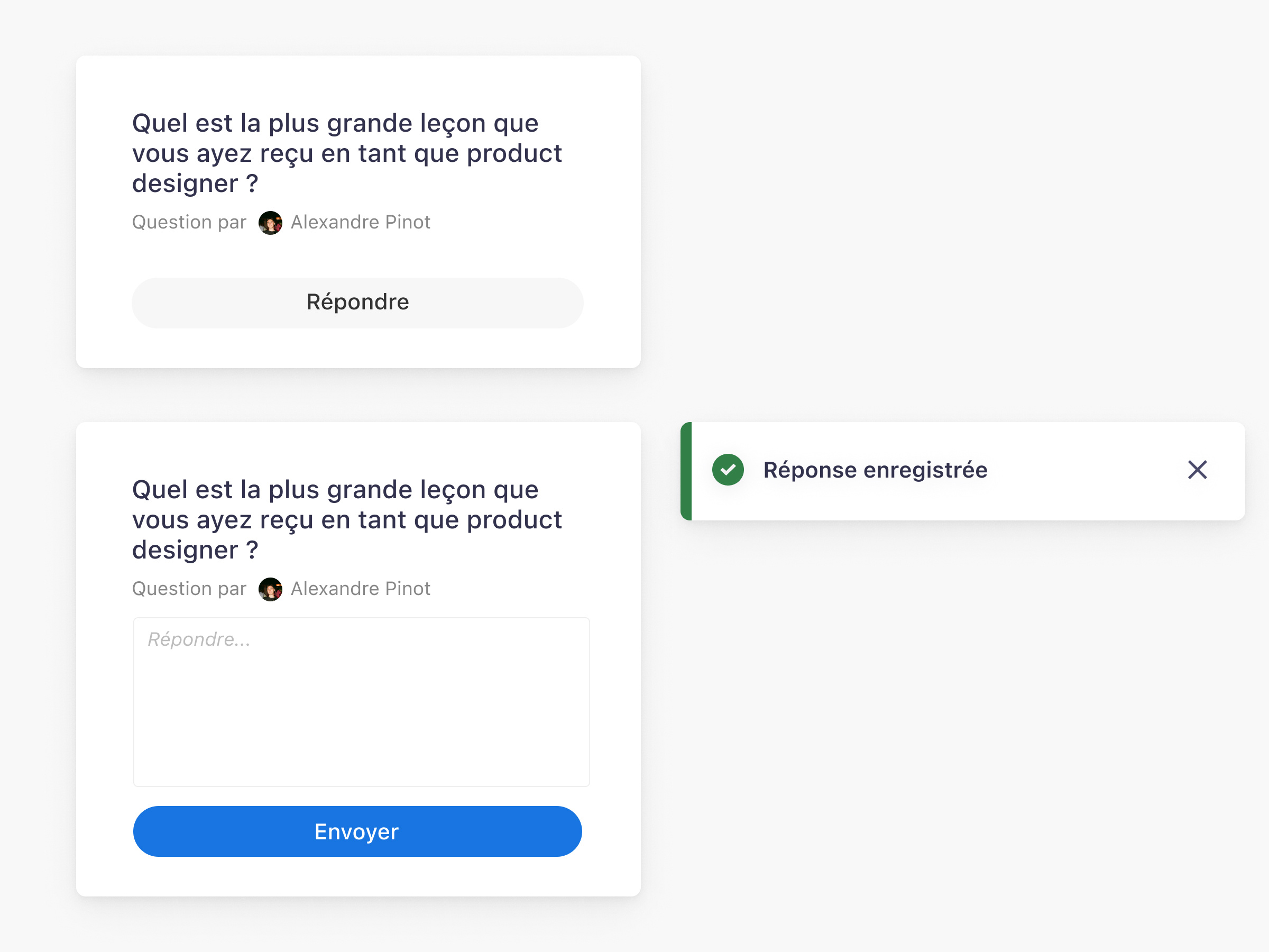 Survey Components by Alexandre Pinot on Dribbble