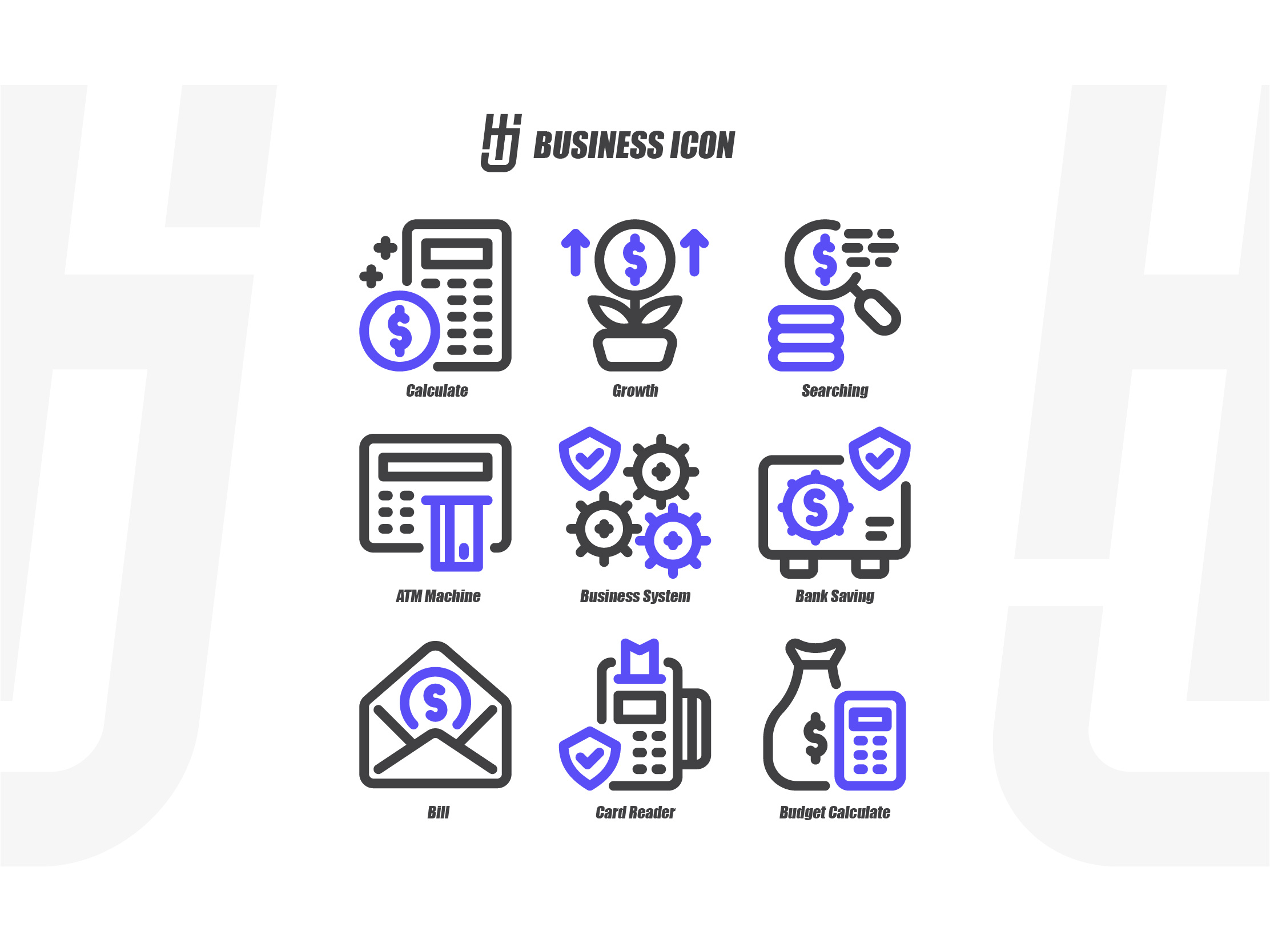 Business Icon Set by HJ Project on Dribbble