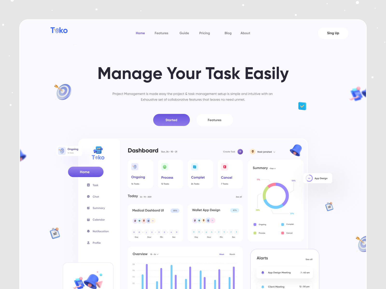 Task Management Website Design by Nasir jamshed 🥇 on Dribbble