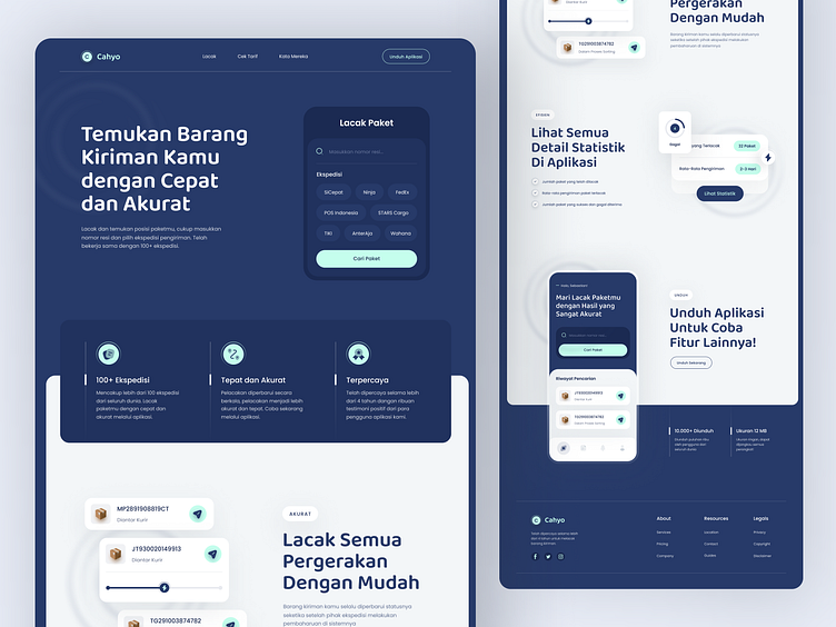 Package Tracker Landing Page by Farrel Putra on Dribbble