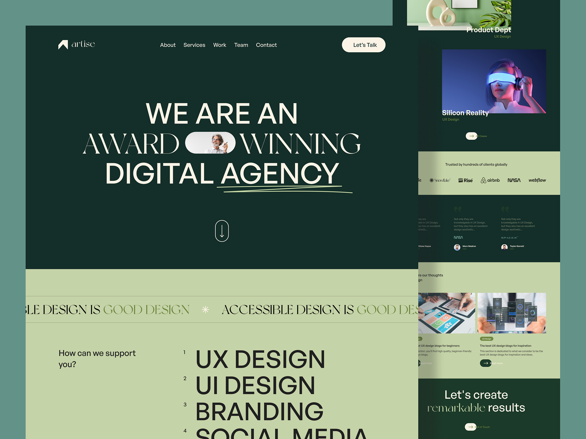 Digital Agency Website Exploration by Sarfraz Jasim on Dribbble