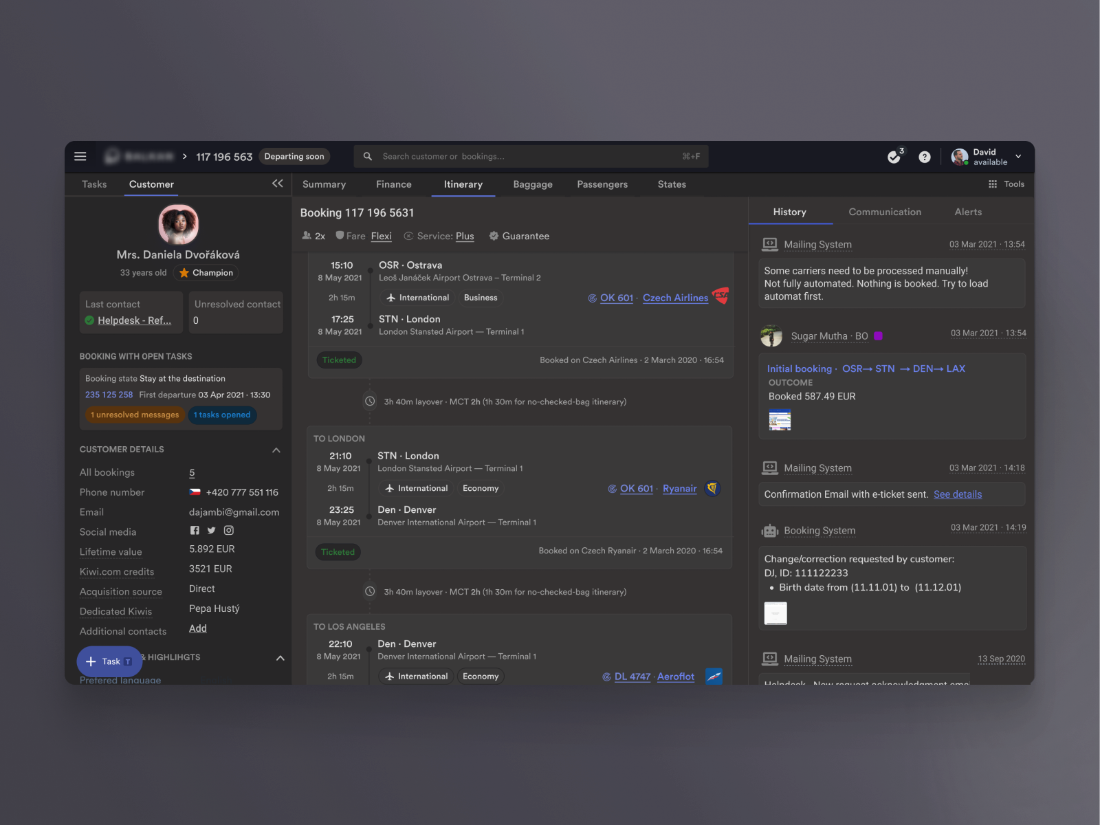 Helpdesk system – Dark mode by David Jambor on Dribbble