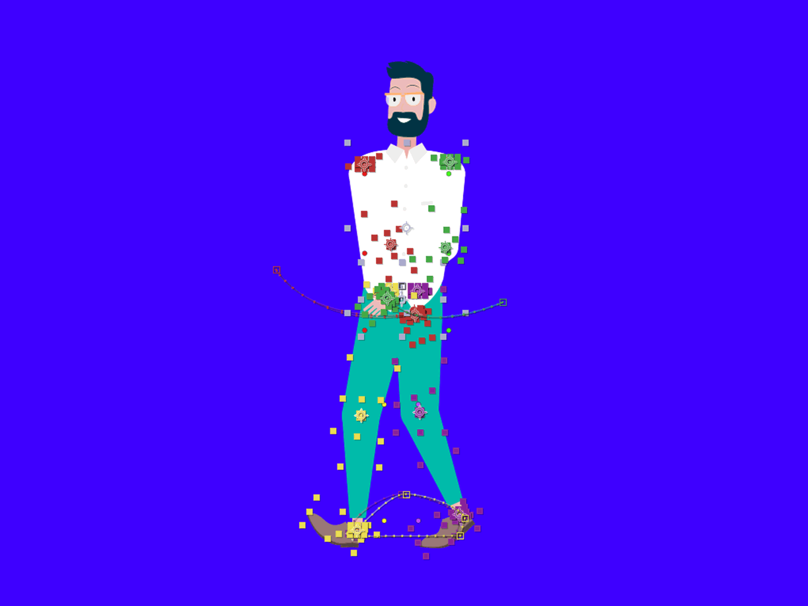 Double bounce walk cycle animation - Walk cycle animation paths by ...