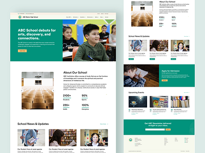 Website Design : School Landing Page by Ruban Saran on Dribbble