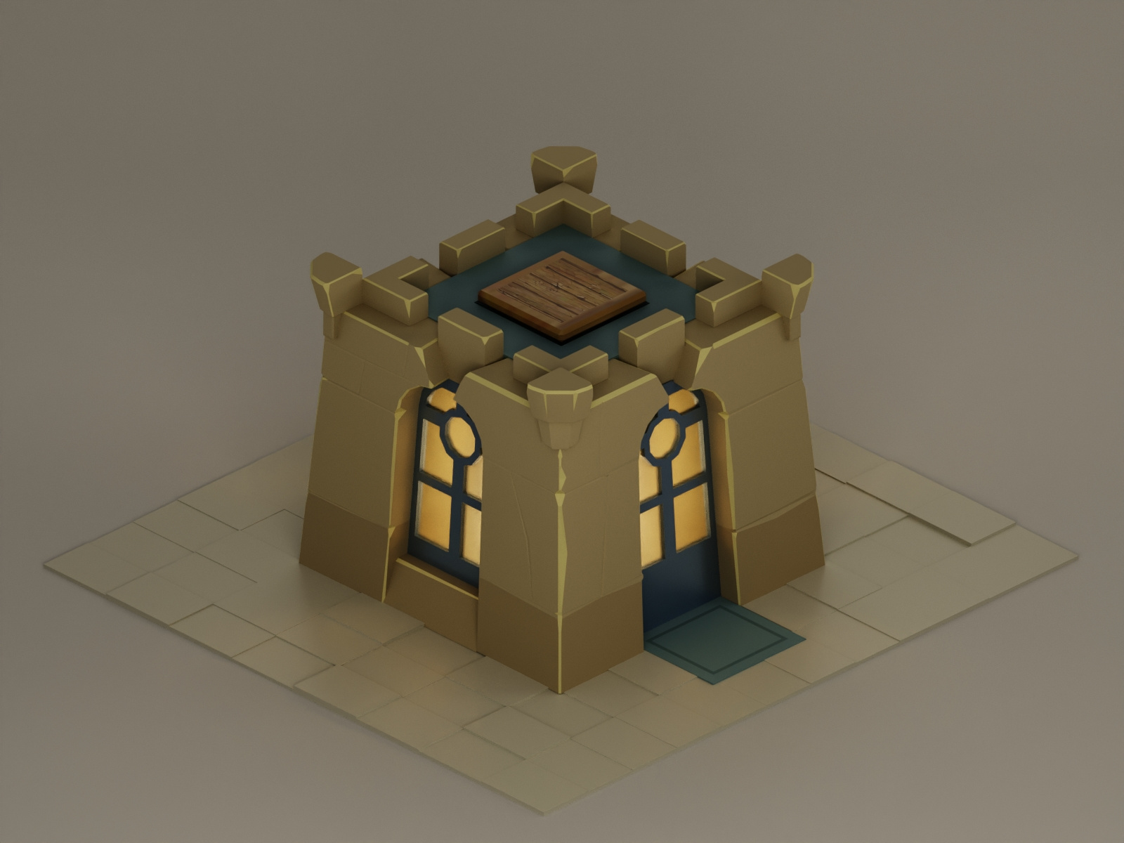 Isometric Low-Poly house by Clover on Dribbble