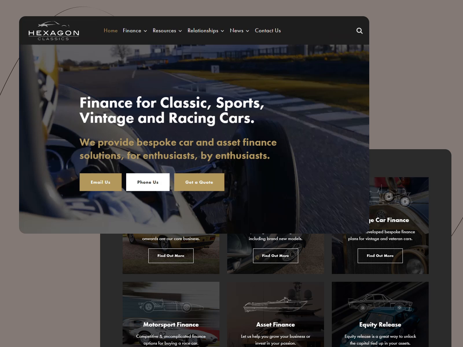 Hexagon Classics Website Landing by Gobbe on Dribbble