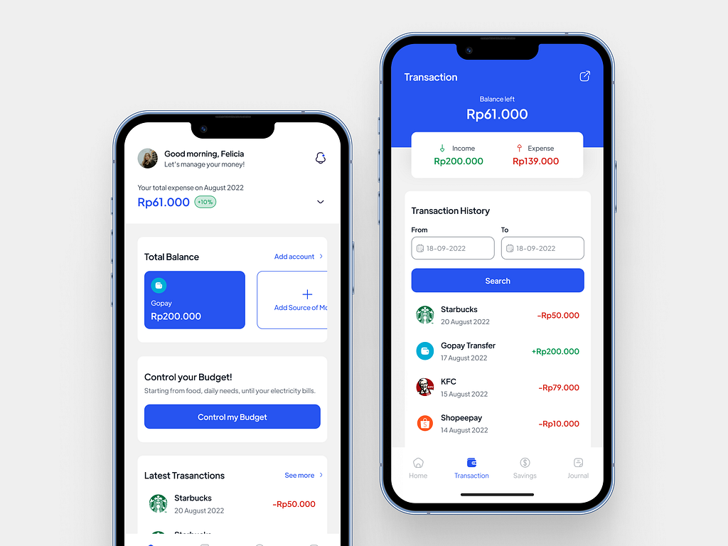 MoneyZ - Financial Management Mobile App Design by Felicia Diana on ...