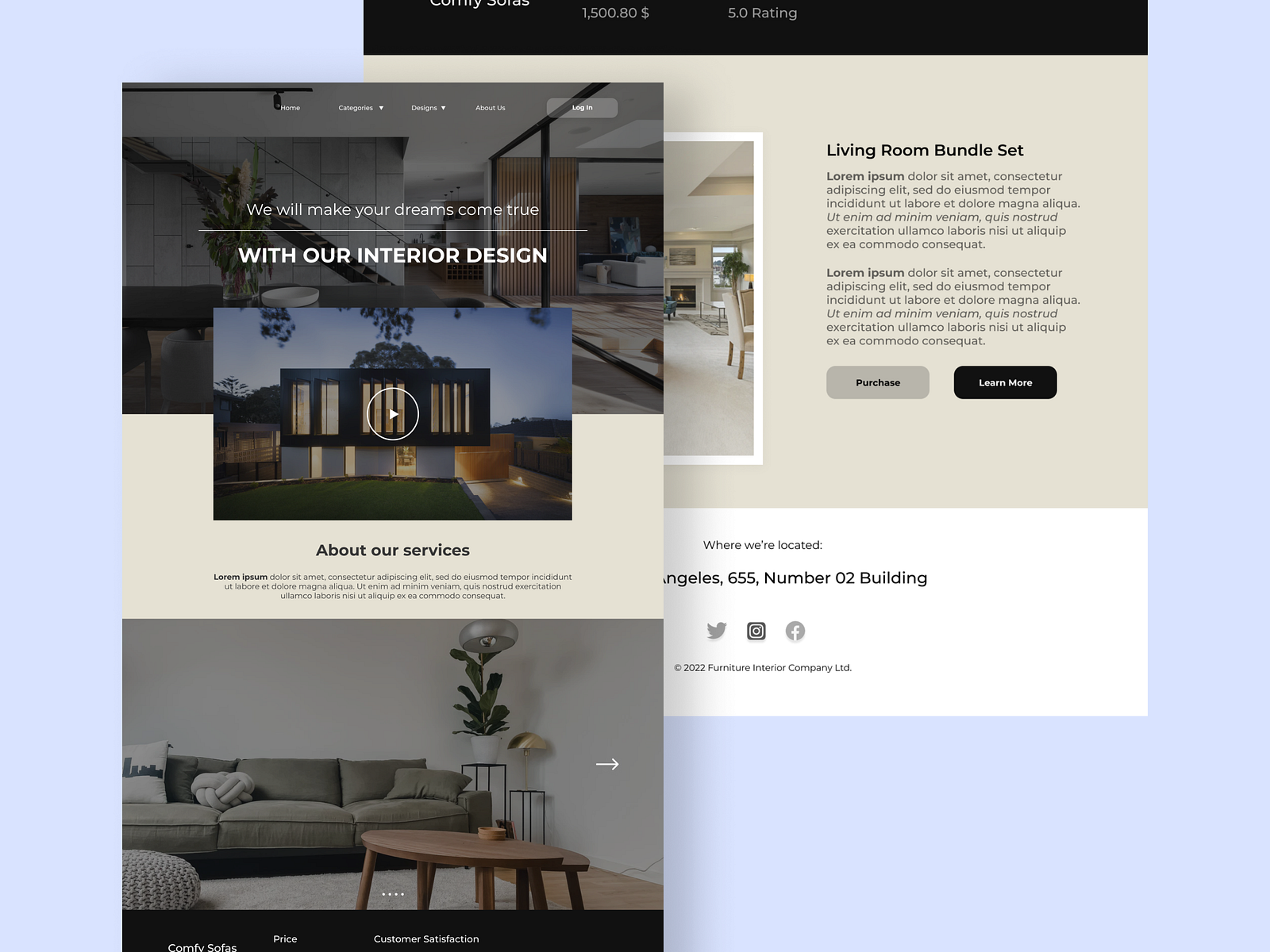 Interior Designers Website Concept by PLANSIO on Dribbble