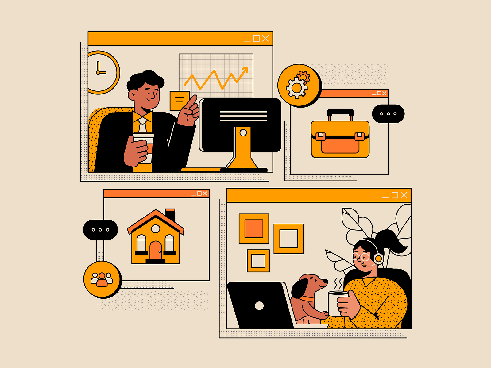 Hybrid Work 💼 by Camila Barbieri on Dribbble