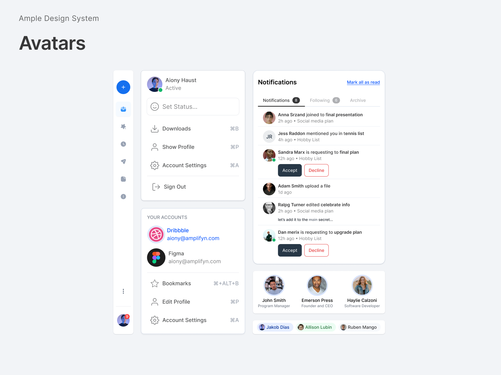 Ample Design System | Avatars by Amplifyn on Dribbble
