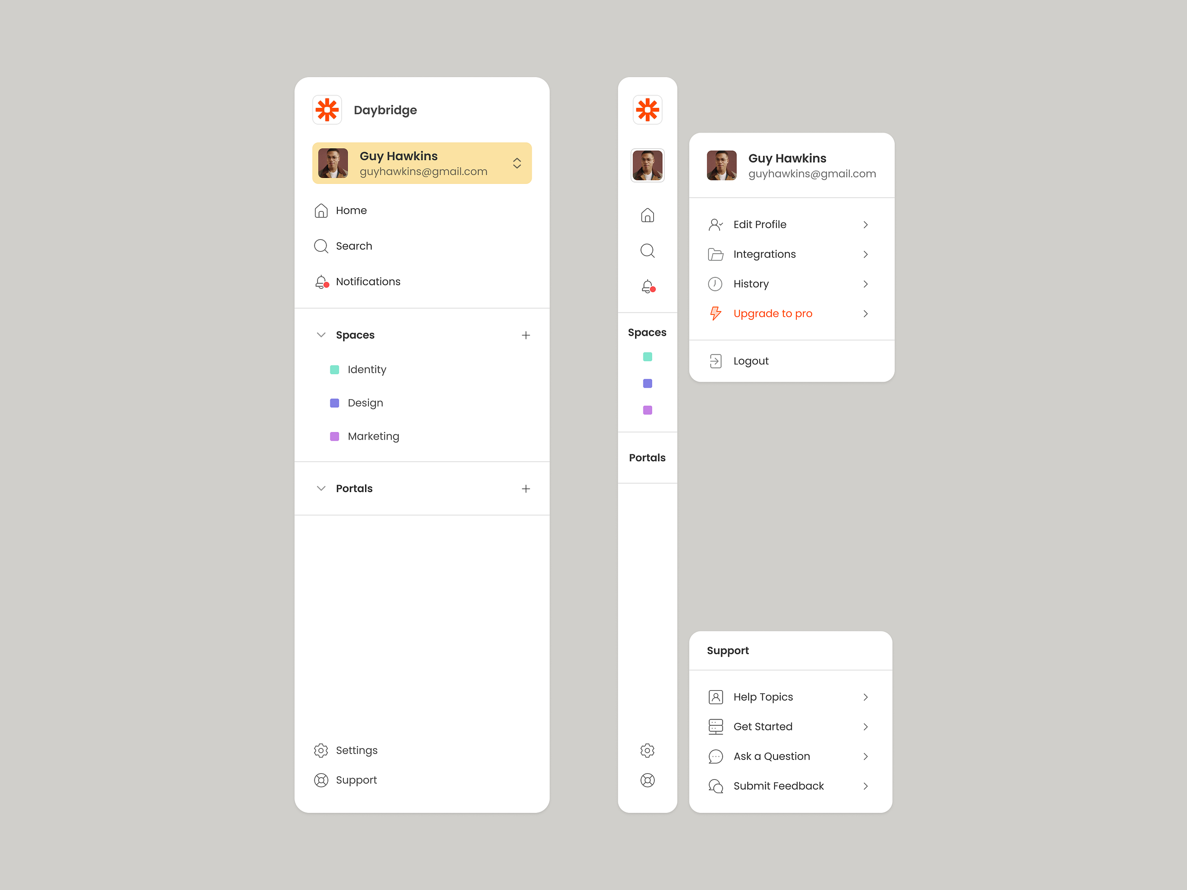 Sidebar navigation (free assets on Figma Community) by Badiuk Maria 🖖 ...
