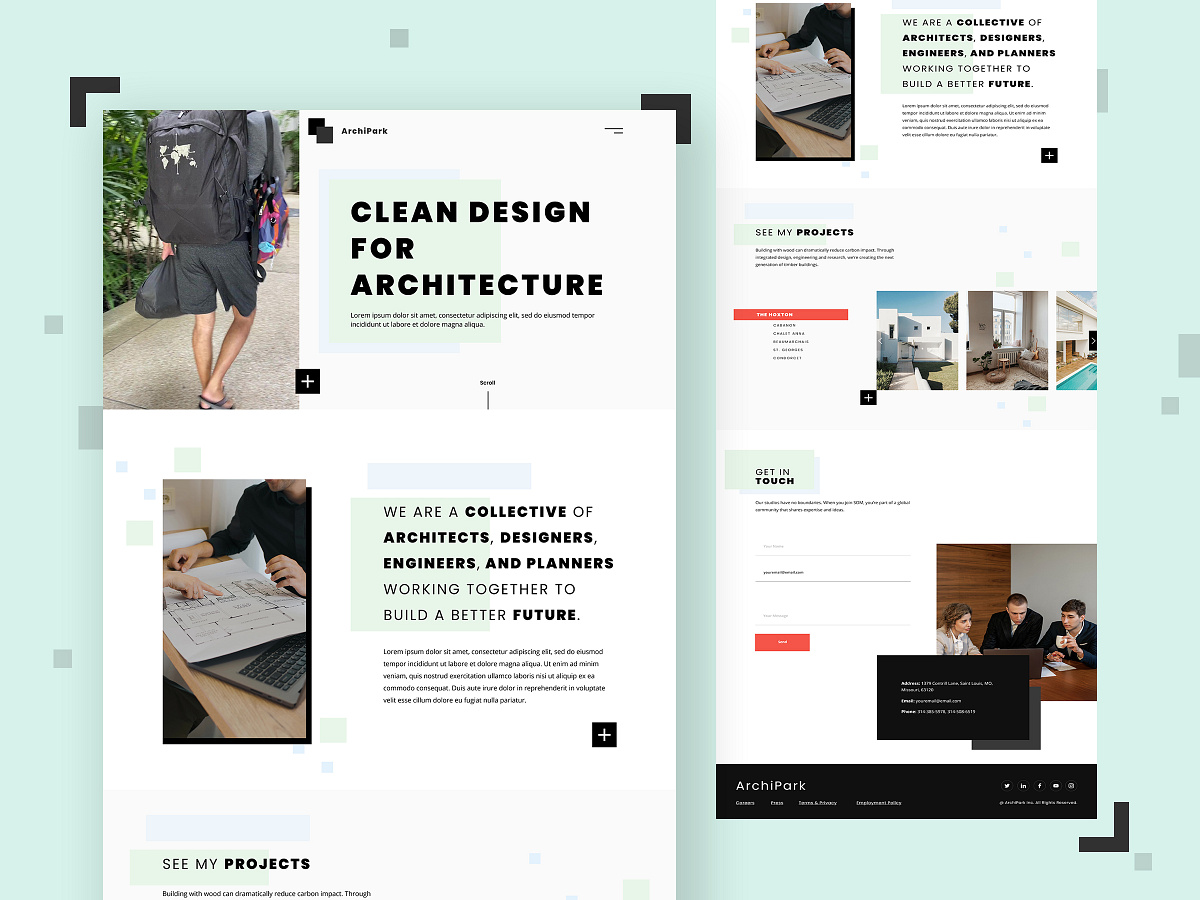 Architect Landing Page by Bacancy on Dribbble