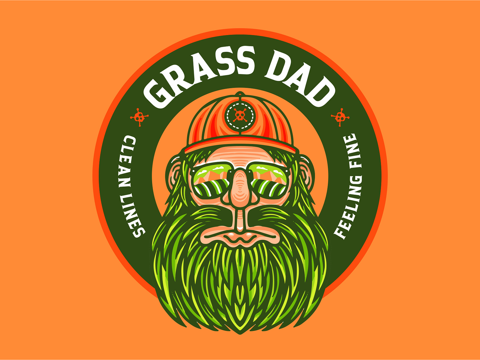 Grass Dad Badge by Brad Hansen on Dribbble