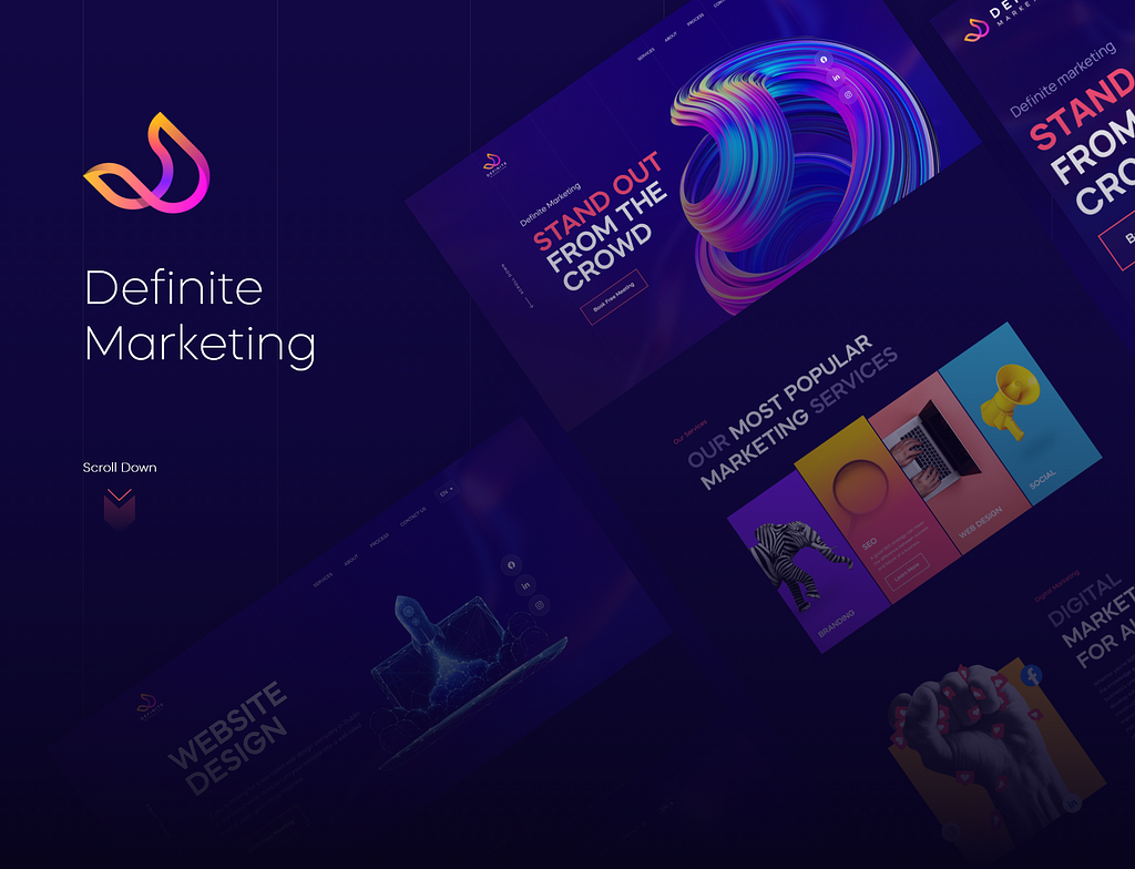 Definite Marketing - website case study by Monodeep Samanta on Dribbble