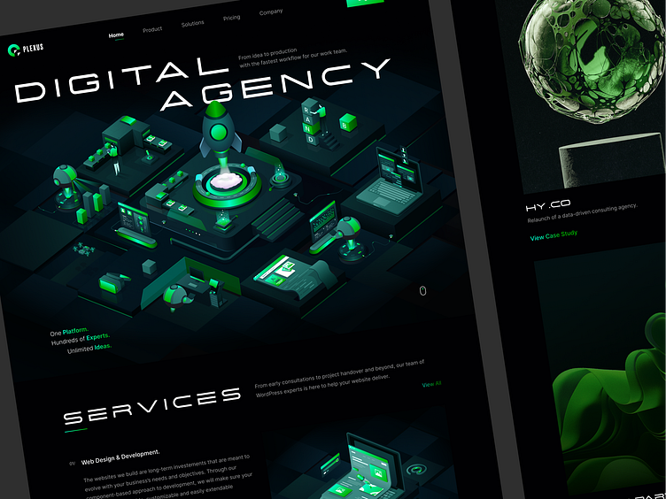 Plexus - Digital Agency Landing Page Website by Abdul Qoiyum Cw for ...