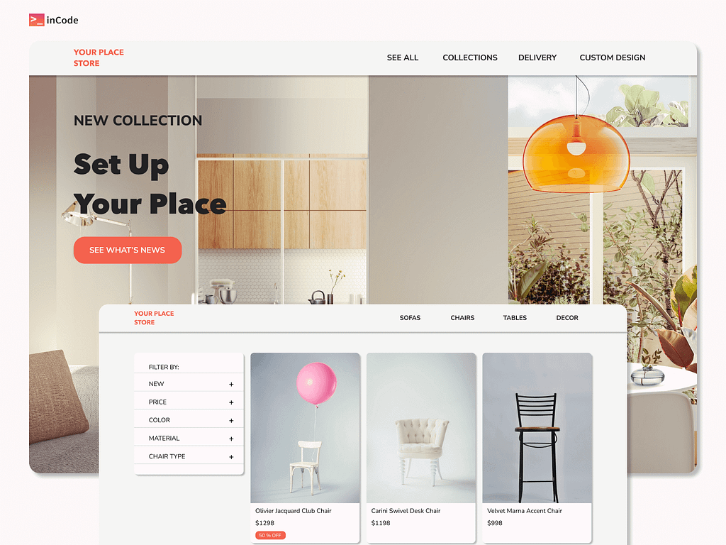 Ecommerce Website: Furniture Online Store and Mobile App by inCode ...