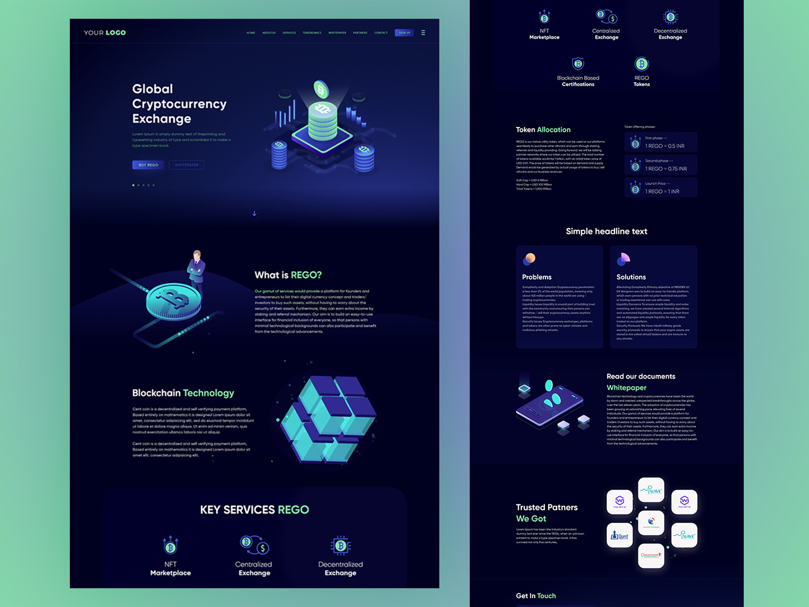 Global crypto currency web page design by UI/UX Designer - Sakshi ...