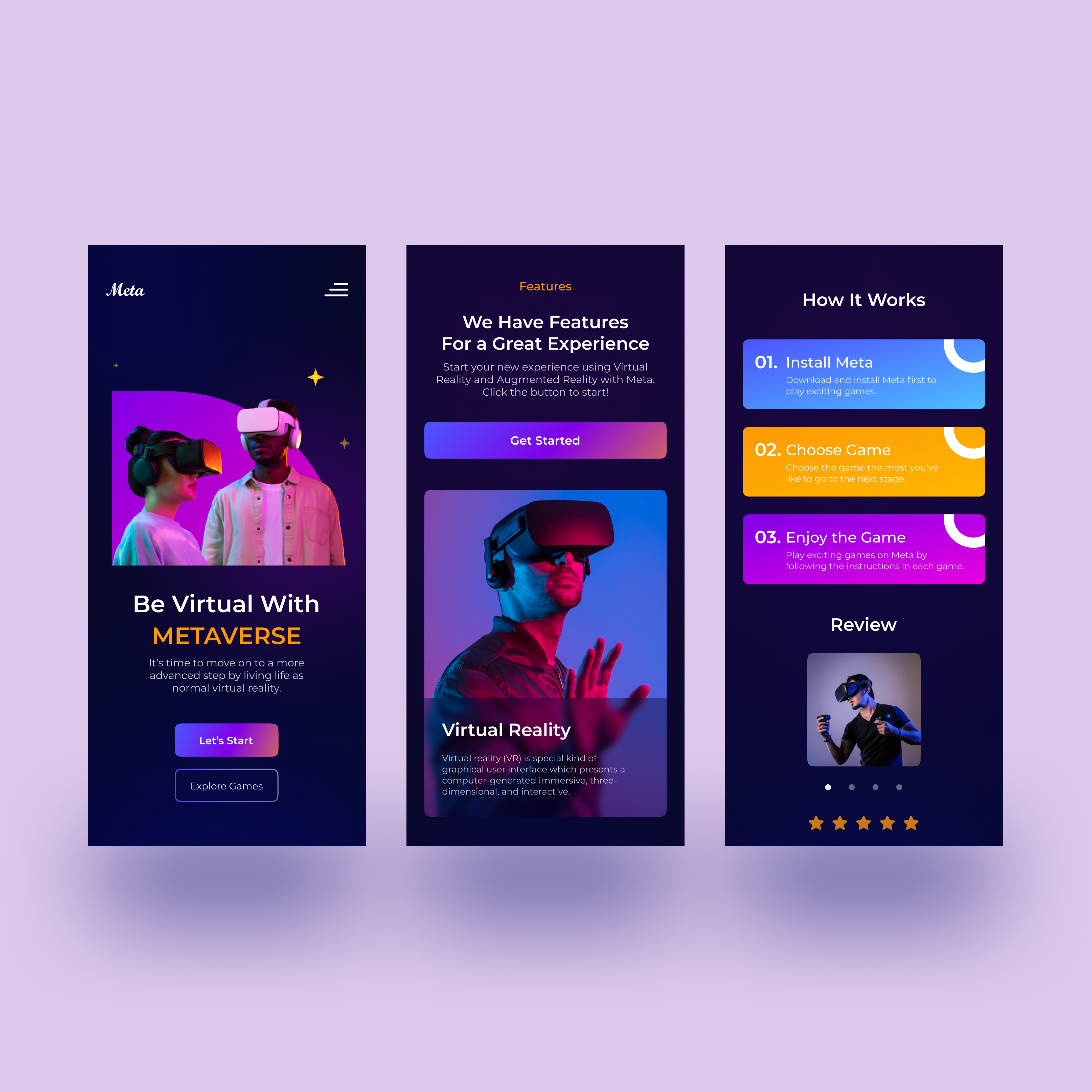 UI Design - AR/VR Website (Mobile Version) by Tio Dwi Satrio on Dribbble