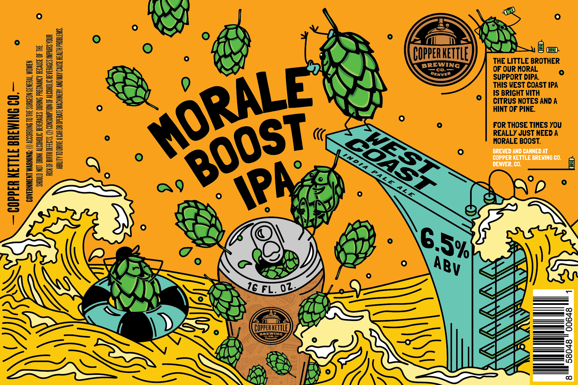 Morale Boost IPA Beer Label Design by Norlo Design on Dribbble