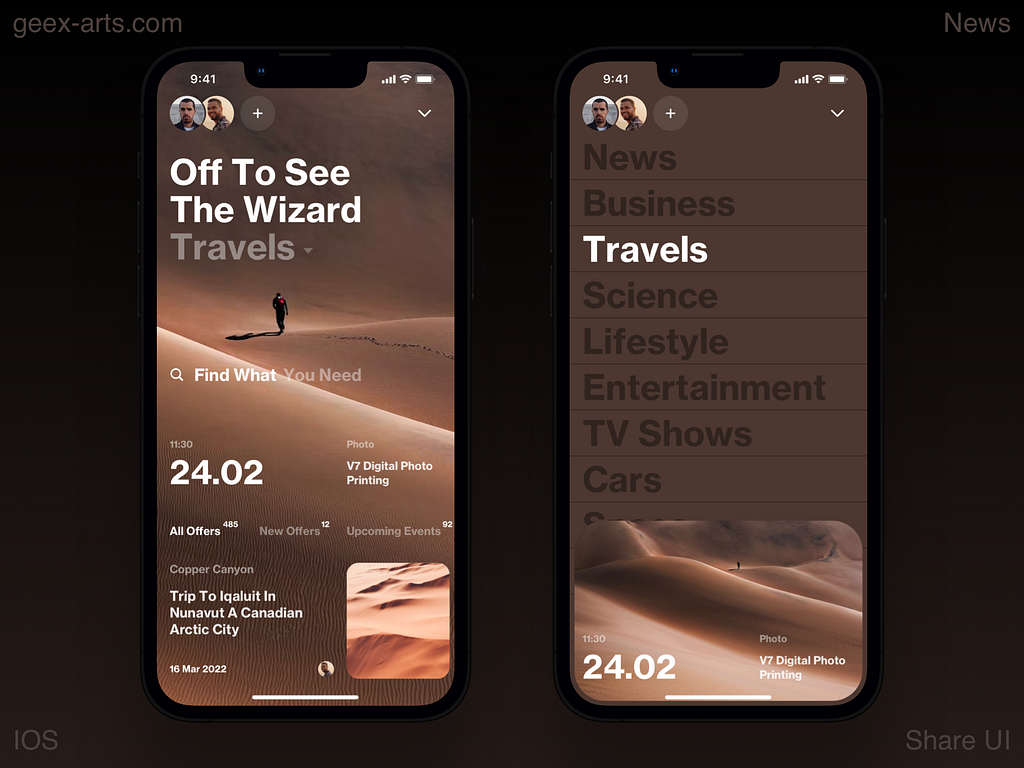 News by Geex Arts on Dribbble