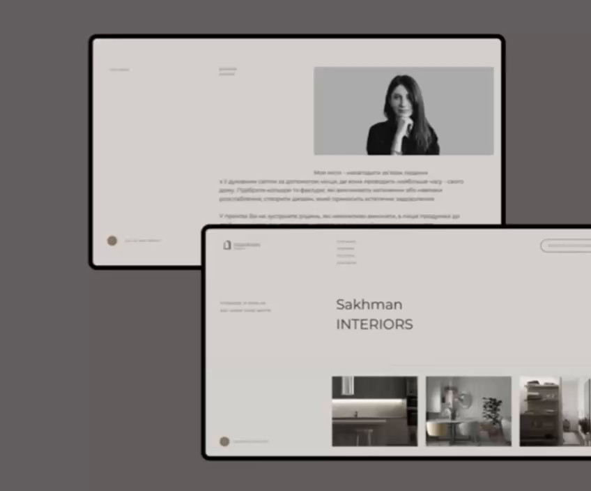 Design & Dev for an interior design client by Diana Deri on Dribbble