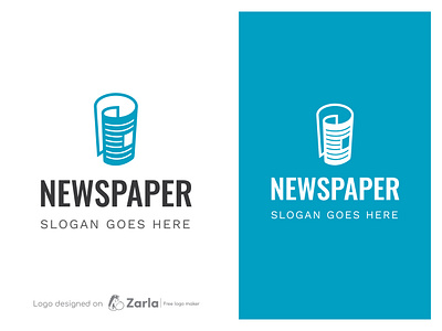 Newspaper Logo by Zarla logo maker on Dribbble