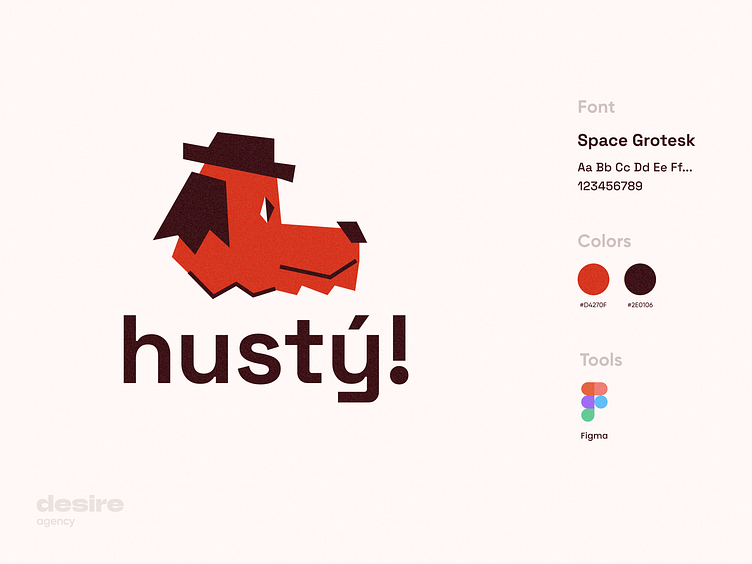 Logo | hustý! by Desire Creative Agency for Desire Creative on Dribbble