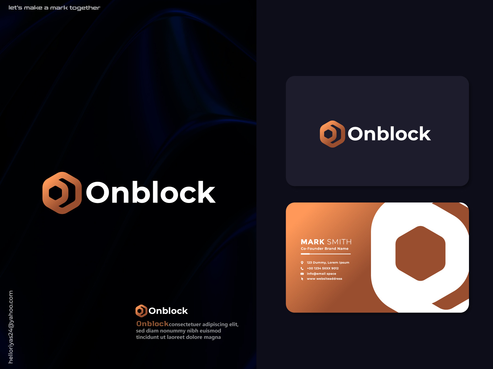 onblock logo design - unused by Riya Moni on Dribbble
