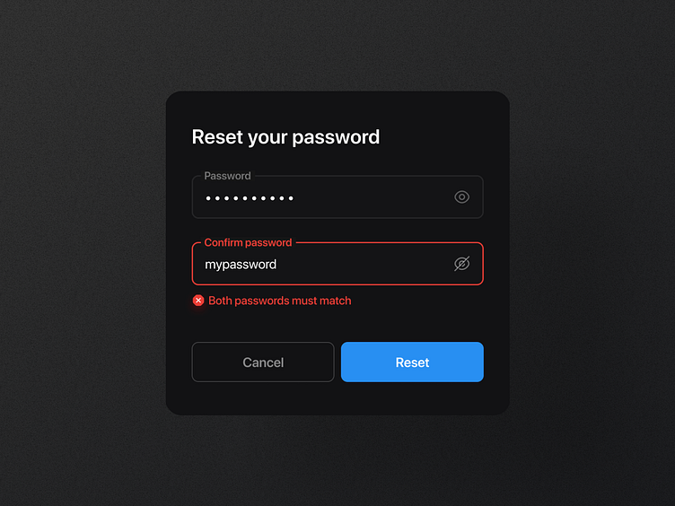 Forgot / Reset password flow by Marina Budarina on Dribbble