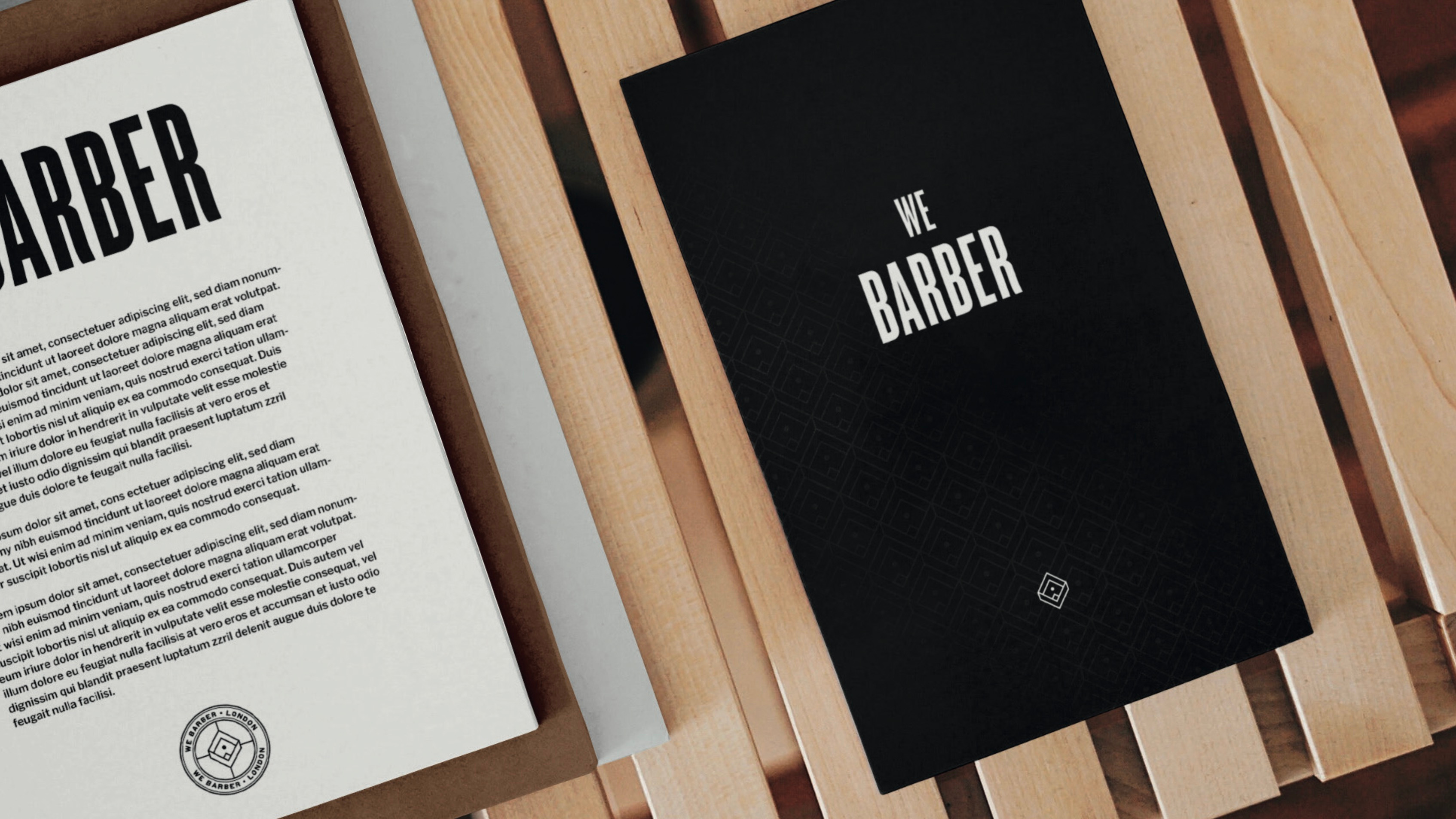 WE BARBER - Logo brand identity by Kelsey Lindsay on Dribbble