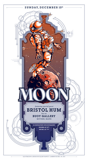 Moon @ Buoy Gallery by Ellery Harvey on Dribbble