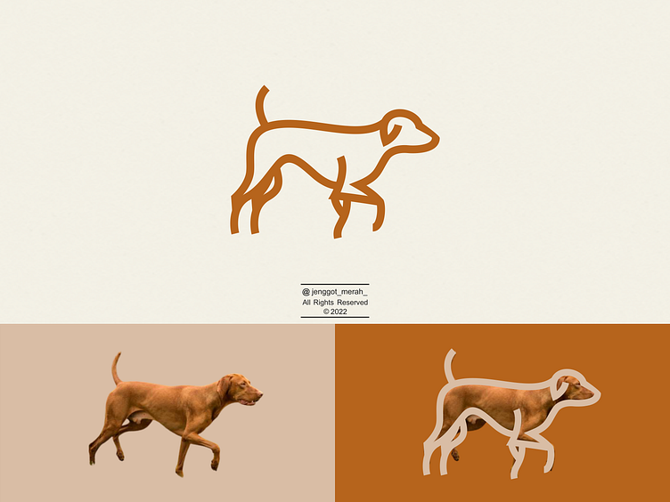Dog Line Logo Design by Jenggot Merah on Dribbble