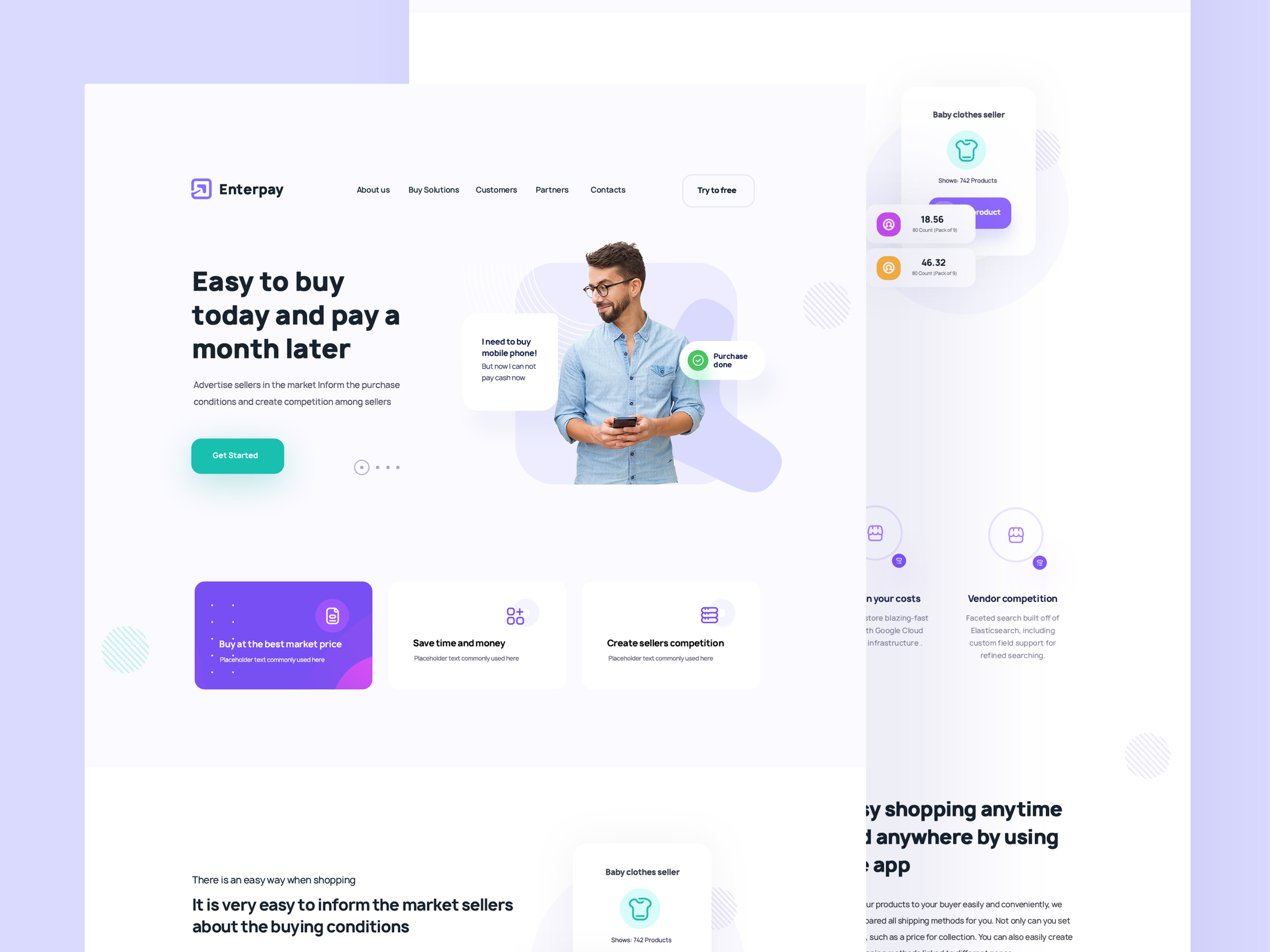 Enterpay - Landing page by Saeed Yousefi on Dribbble