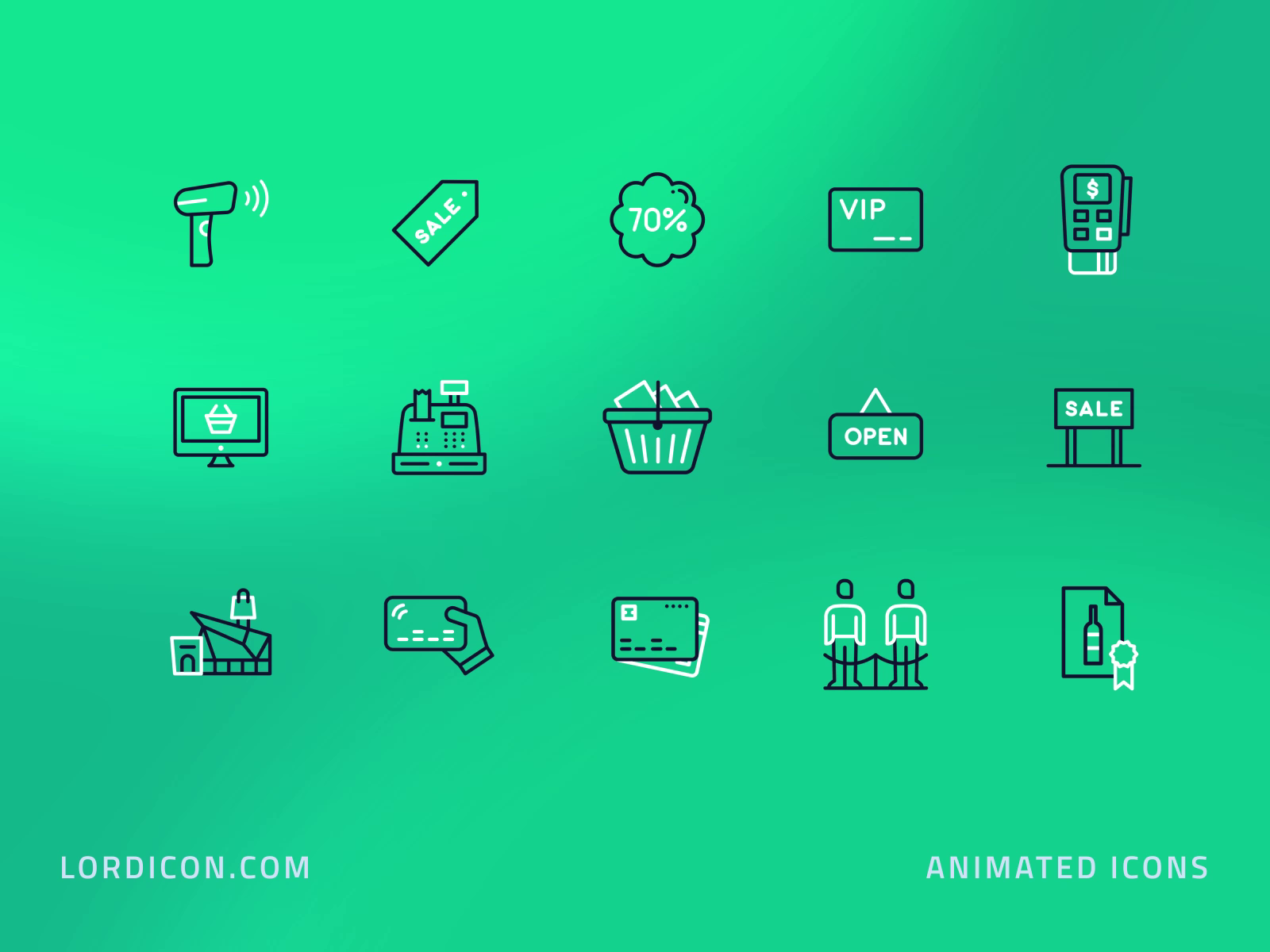 Shopping Icon Group by Tom Wilusz on Dribbble