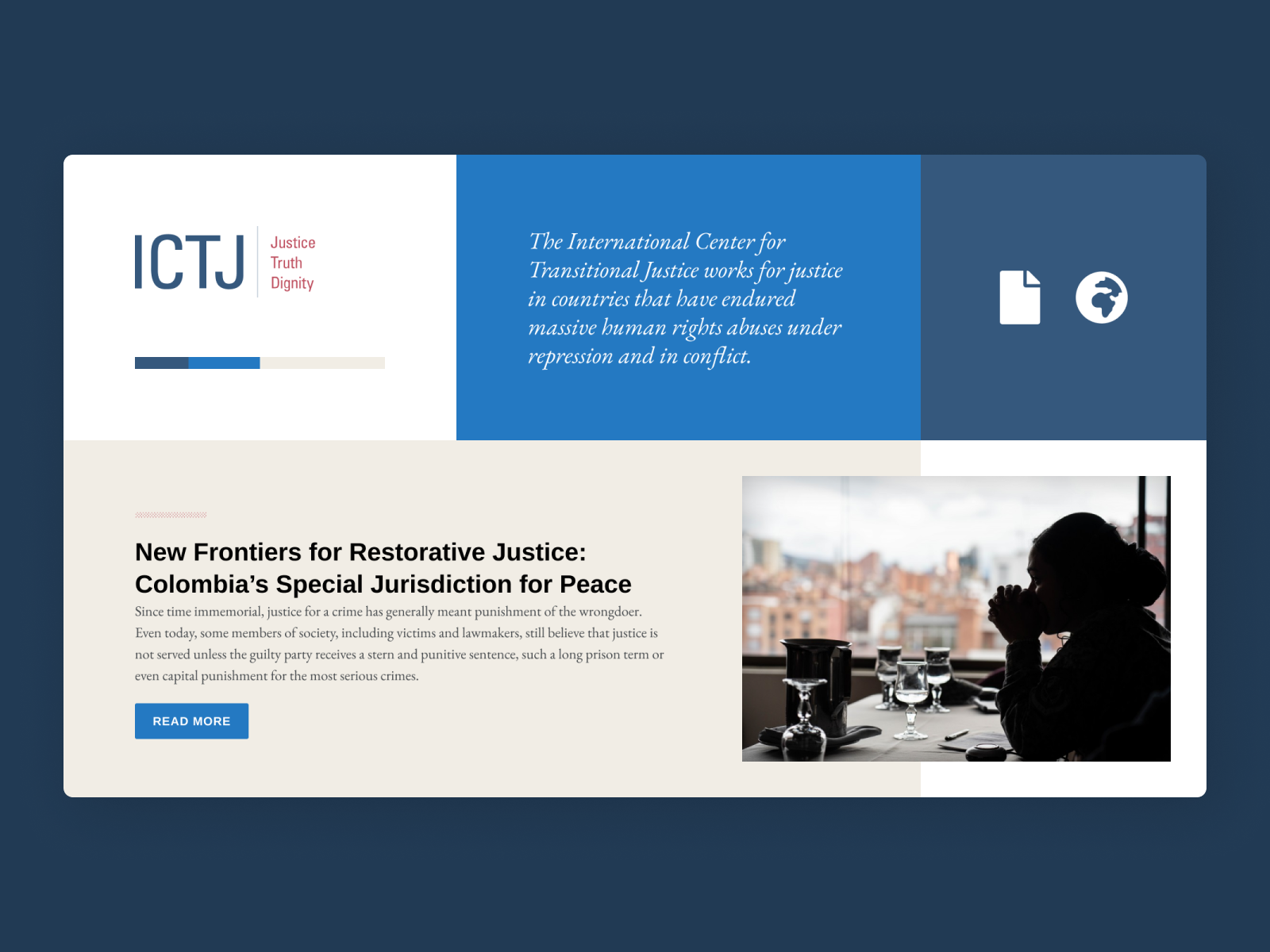 ICTJ Redesign by Aten on Dribbble