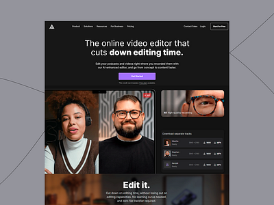 Online Video Editor - AI Platform by Ben Cline on Dribbble