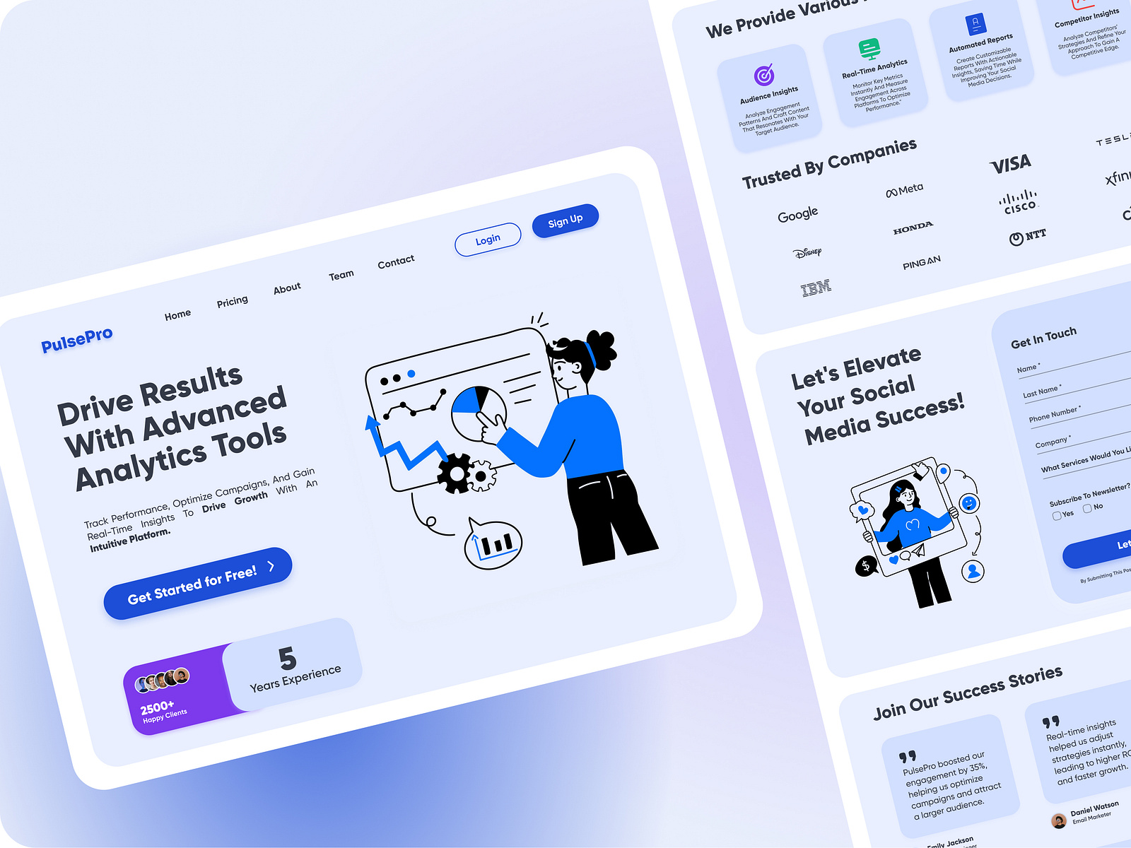 PulsePro - Landing Page by Mehran Kazemzadeh on Dribbble