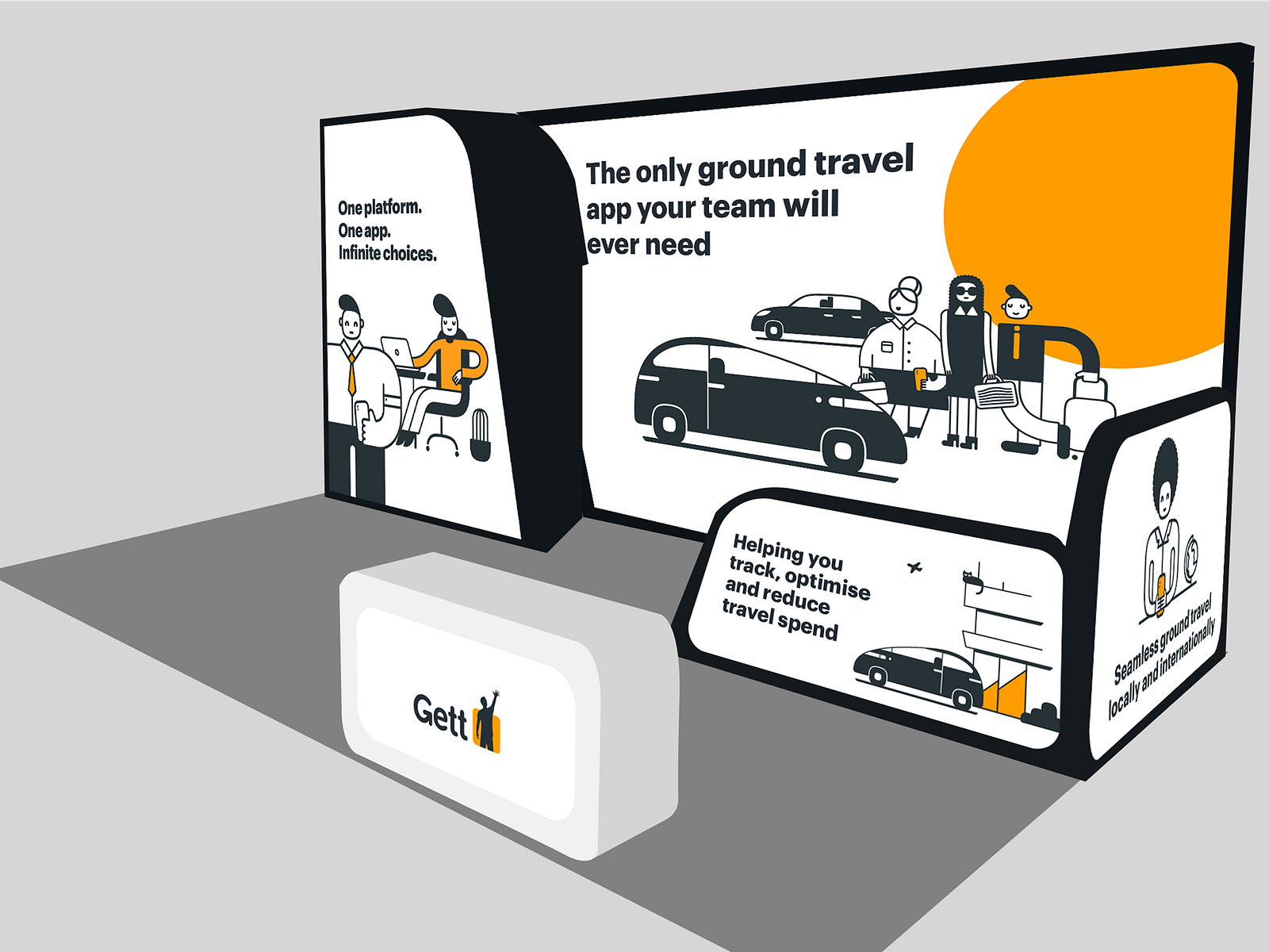 Event's booth design by Gilad Sotil on Dribbble