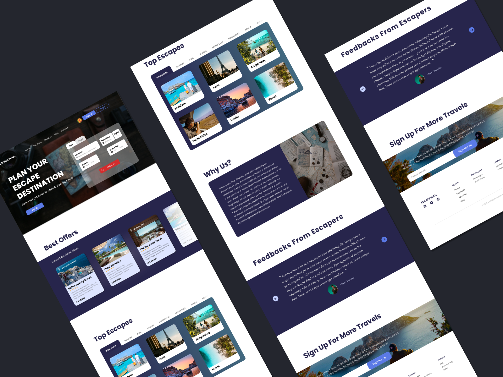 Holiday Booking - Website Concept by Sathila De Silva on Dribbble