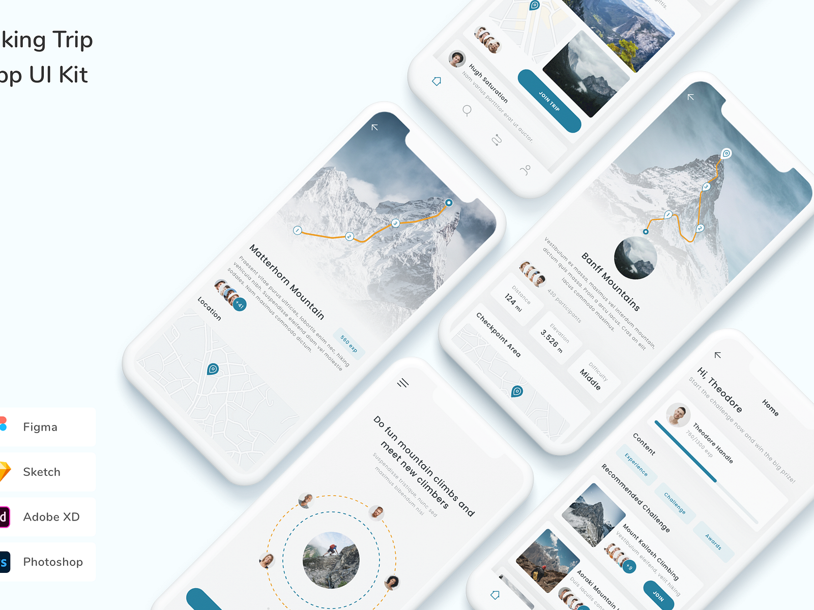 Hiking Trip App UI Kit by UI Workshop on Dribbble