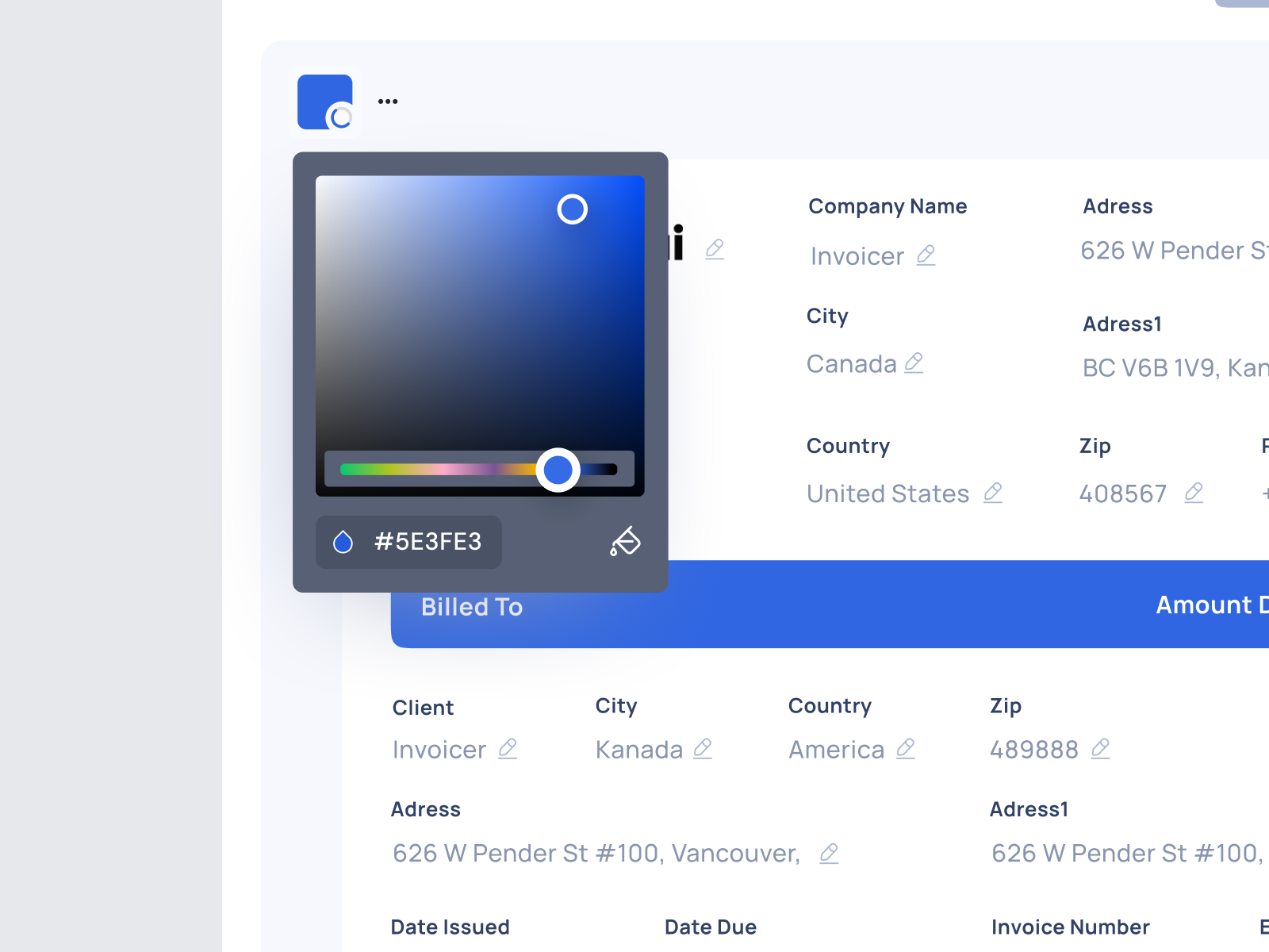 Invoice creation screen - Dashboard by Mehmet Özsoy for Orizon: UI/UX ...