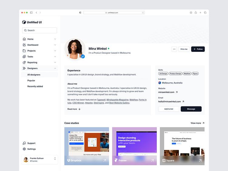 User profile — Untitled UI by Jordan Hughes® on Dribbble User profile — Untitled UI by Jordan Hughes® on Dribbble